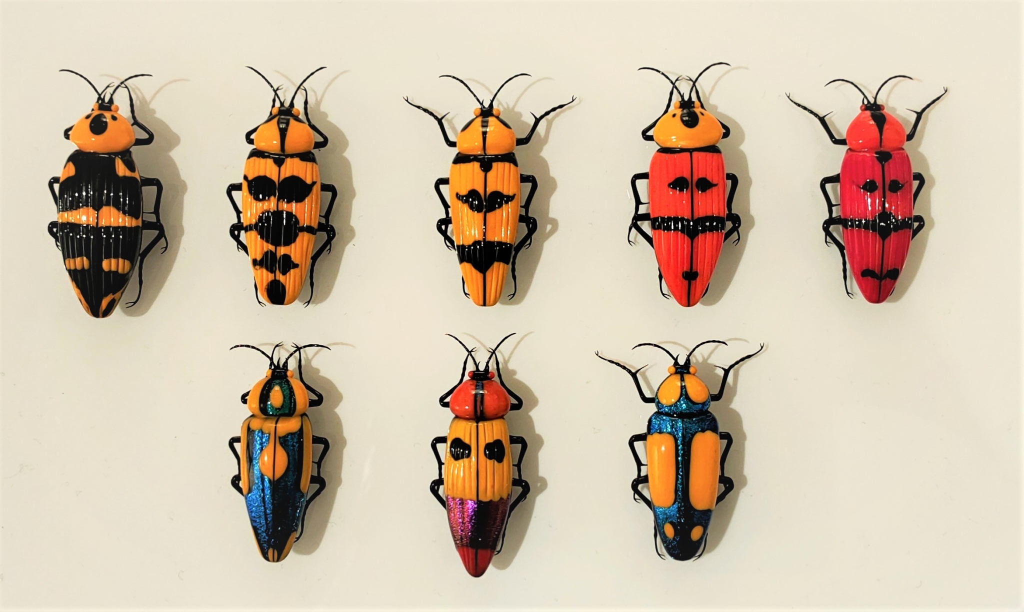 Emanuel Toffolo – Calodemas, Individual Beetles – Mostly Glass Gallery